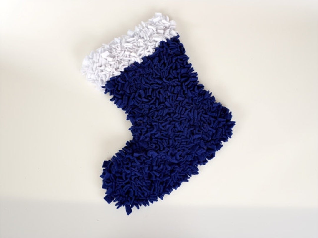 Proggy Mat Blue Stocking Rag Rug Kit Christmas Decor Craft Kit - Etsy