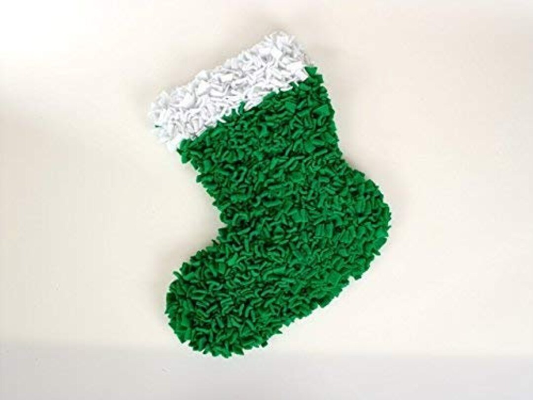 Proggy Mat Green Stocking Rag Rug Kit Christmas Decor - Etsy