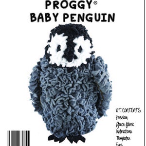 Proggy Mat Baby Penguin Rag Rug Kit Stuffed Animal Craft - Etsy