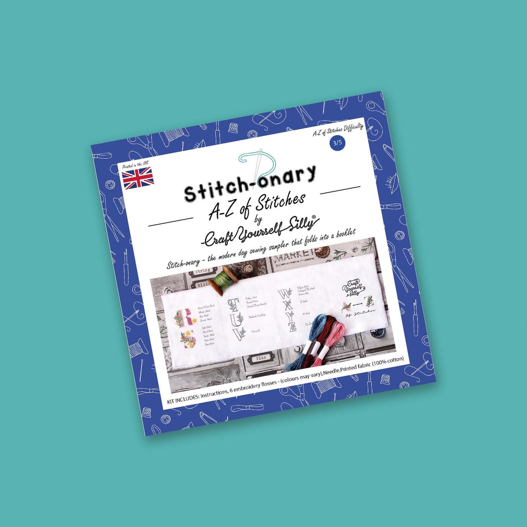 Stitch-onary Hand Embroidery A-Z of Stitches Kit | Beginner Embroidery ...
