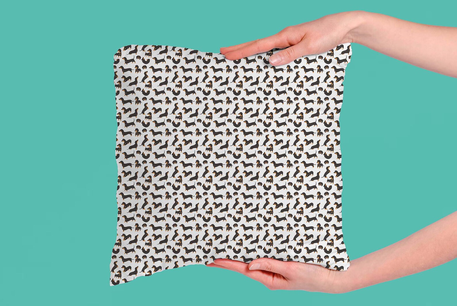 Dachshund Dog Breed Pattern Quilted Cotton Digital Prints - Etsy