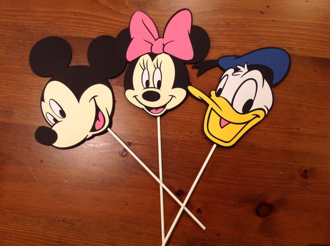 Mickey, Minnie or Donald Die Cut Characters - Etsy