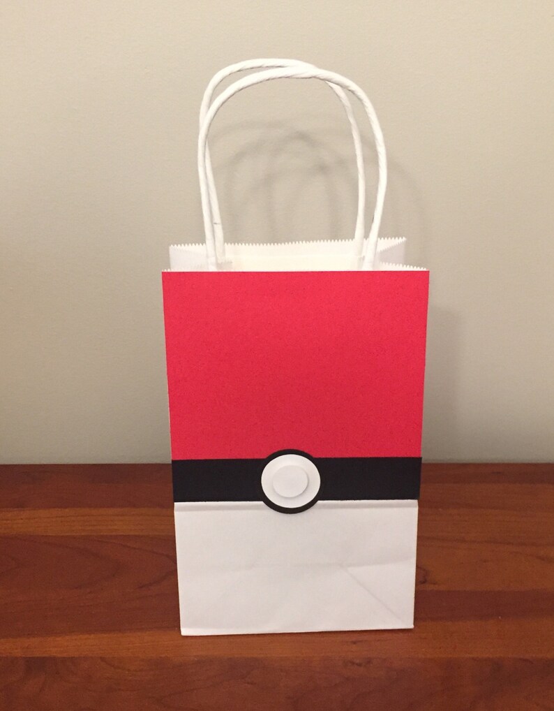 Pokemon Go Pokeball Favor Bags | Etsy