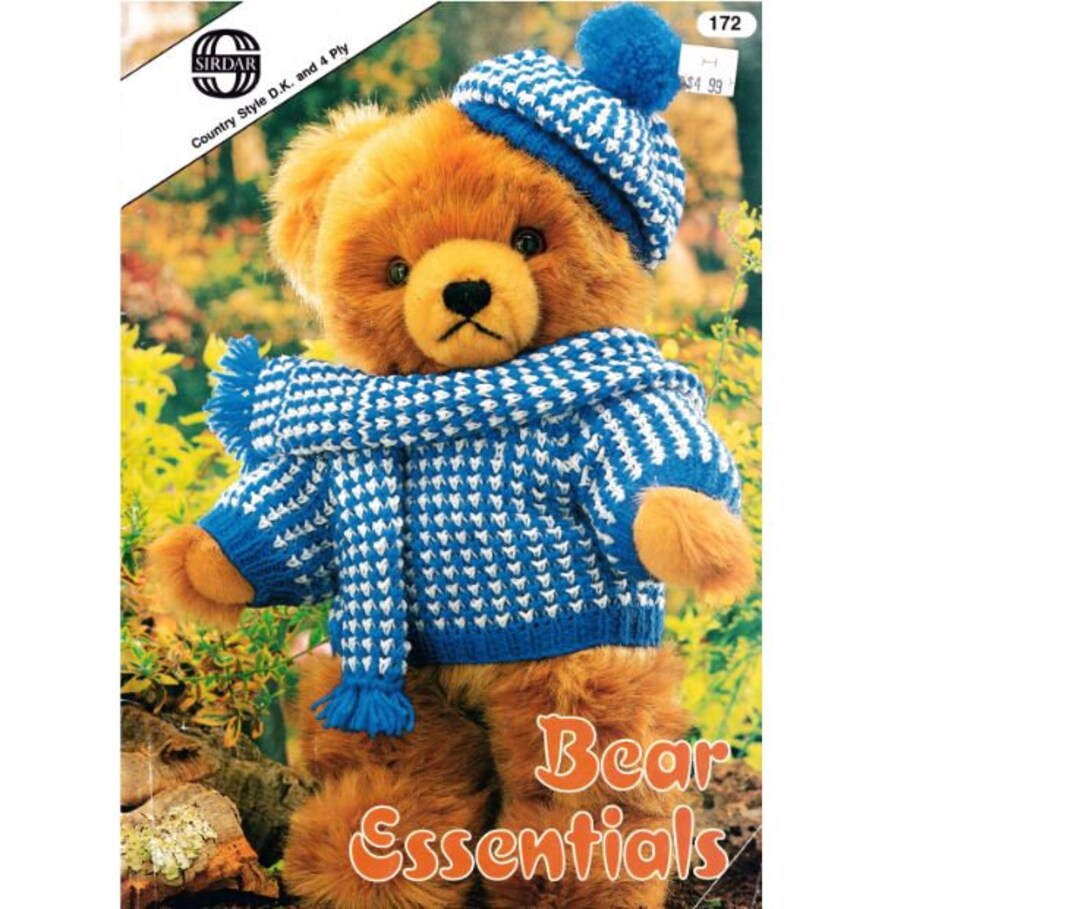 BEAR ESSENTIALS Wendy Knitting Pattern No.589 PDF Pattern Book - Etsy