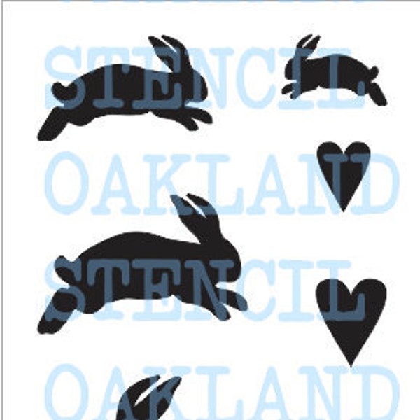 Rabbit Stencil - Etsy