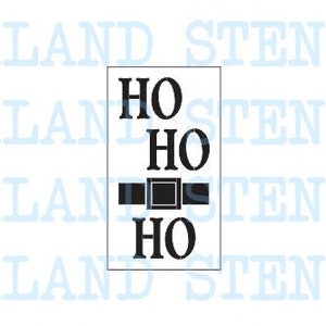 Ho Ho Ho STENCIL Vertical Reusable for Painting Wood Santa Porch Signs ...