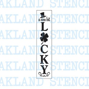 Lucky STENCIL Reusable Vertical for Painting Wood Signs St Patricks Day ...