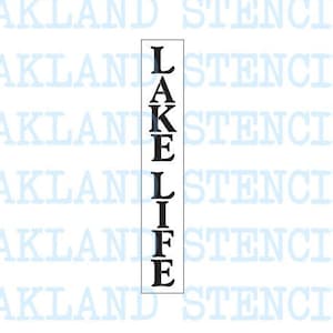 Lake Life STENCIL Vertical Reusable for Painting Wood Signs Tall Large ...