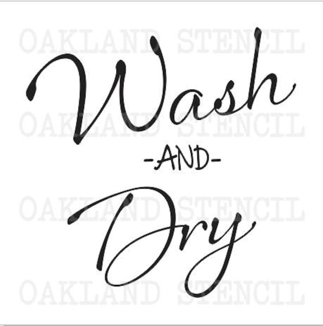 Laundry Stencilwash and Dry 12x12, 18x18 or 24x24 for Painting Signs ...