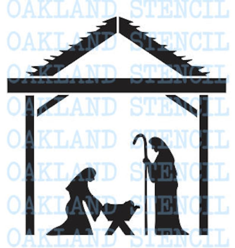Nativity STENCIL for Painting Wood Signs Christmas Fabric - Etsy