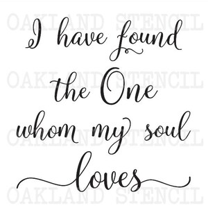 Wedding/love STENCIL **I Have Found the One** 12"x12" OR 12"x18" for ...