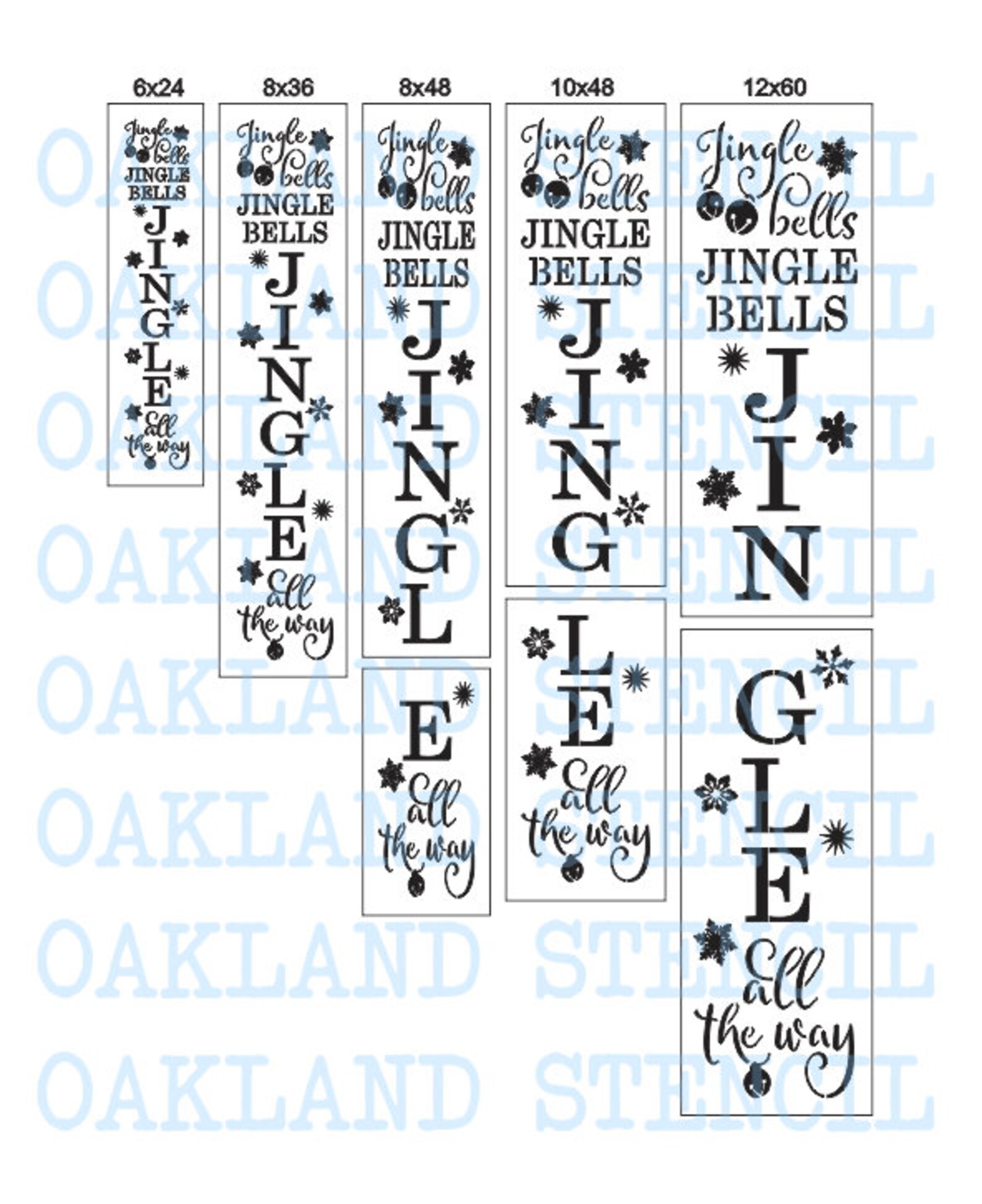 Jingle Bells STENCIL Vertical for Painting Wood Signs - Etsy Canada