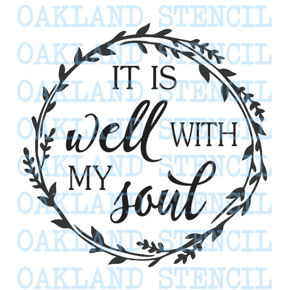 It is Well STENCIL for Painting Wood Signs Inspirational Walls - Etsy