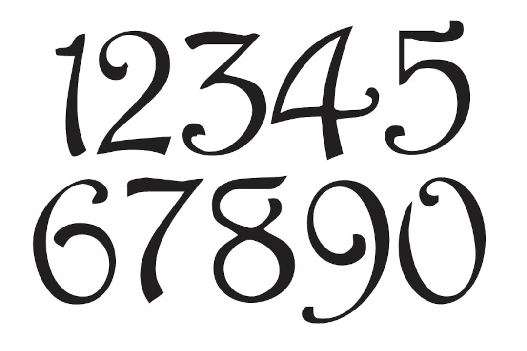 Number STENCIL Harrington Font Numbers 0-9 for Painting Wood Signs ...