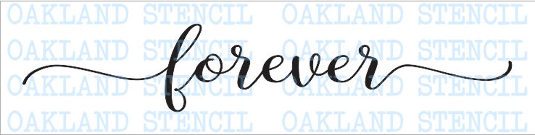 Forever STENCIL 6x24 or 8x36 for - Etsy