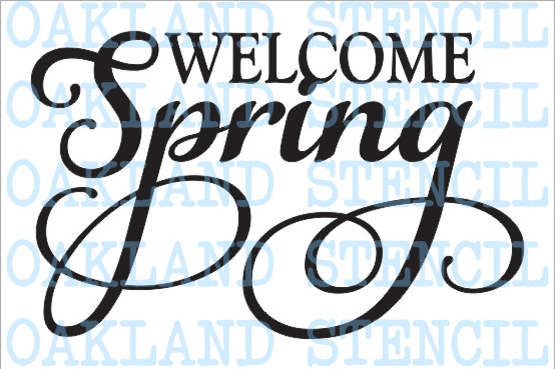 Welcome Spring STENCIL 8x1224x36 for - Etsy