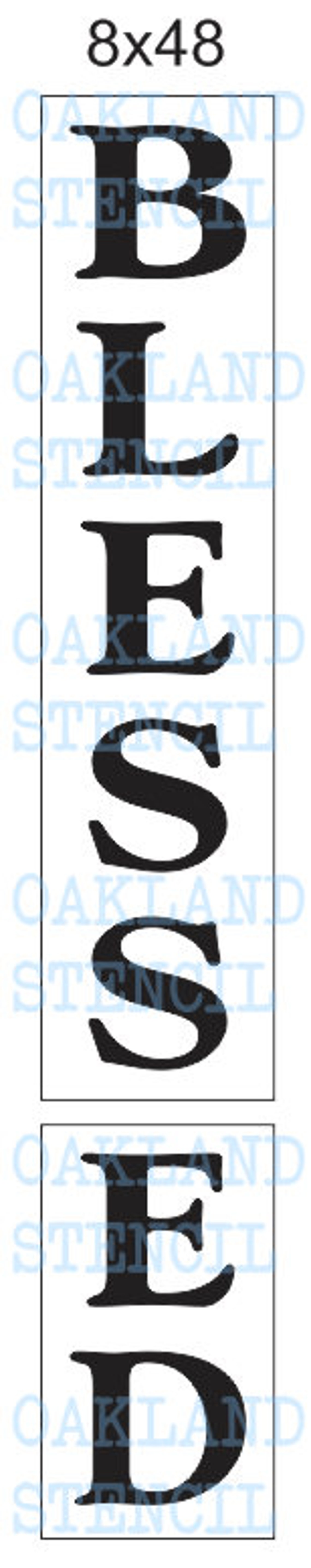 BLESSED STENCIL Vertical Reusable for Painting Wood Signs - Etsy