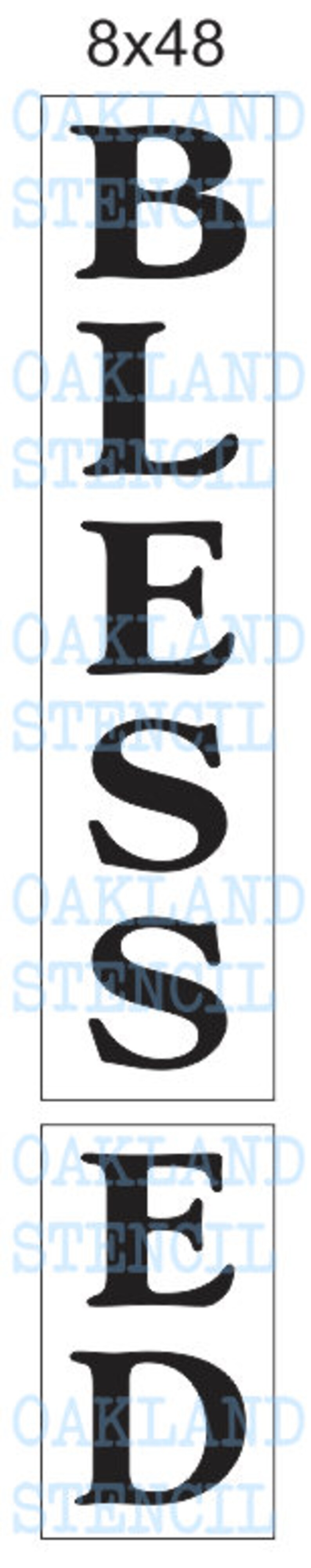BLESSED STENCIL Vertical Reusable for Painting Wood Signs - Etsy