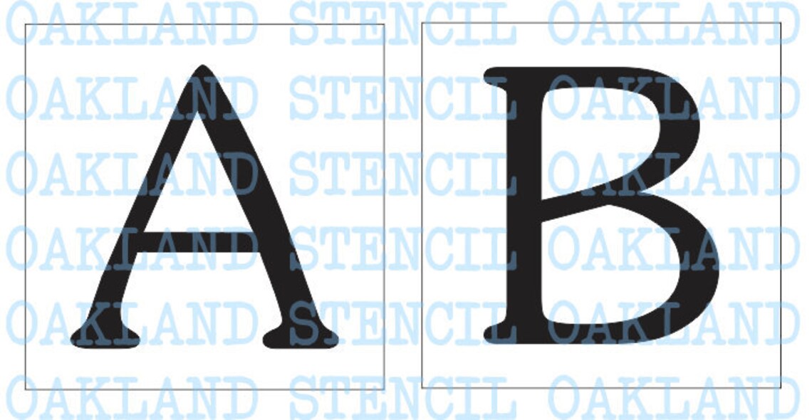 Monogram STENCIL Casual Letter for Painting Wood Signs Fabric | Etsy