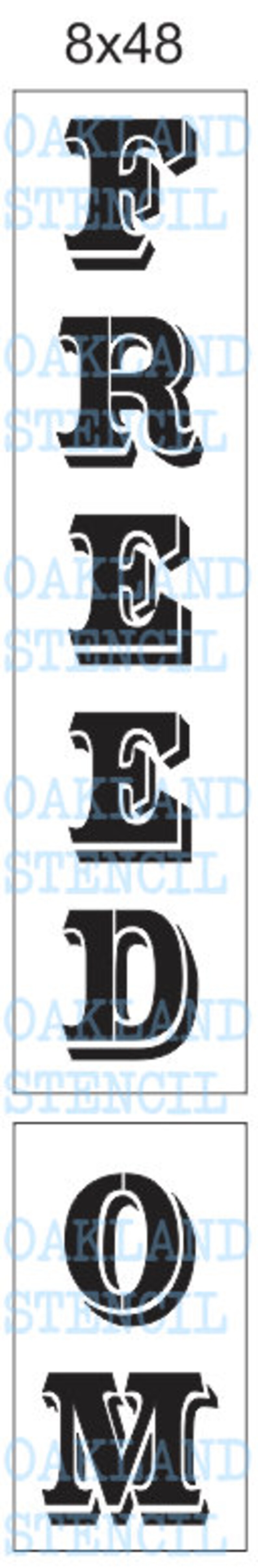 FREEDOM STENCIL 5x24 6x36 - Etsy