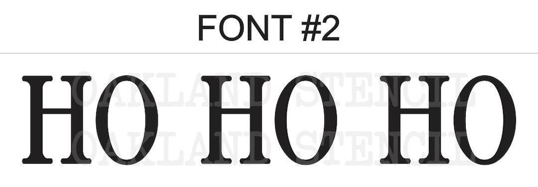 Christmas Stencil**ho Ho Ho** Font #2 for Painting Winter Signs ...