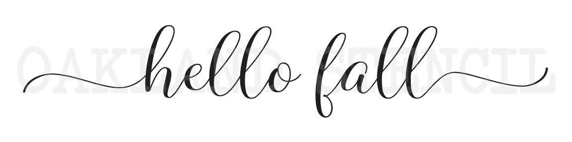 Fall Thanksgiving STENCIL hello Fall 6x24 for - Etsy
