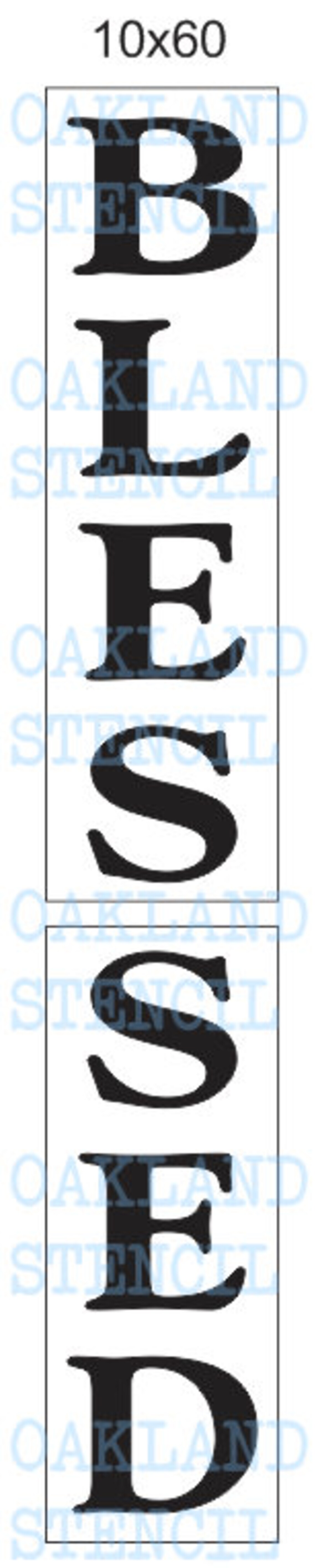 BLESSED STENCIL Vertical Reusable for Painting Wood Signs - Etsy