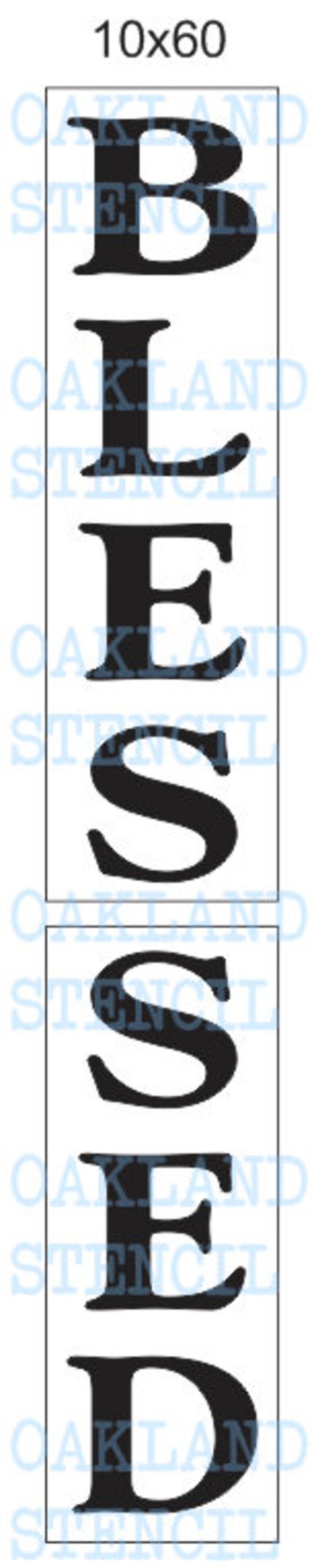 BLESSED STENCIL Vertical Reusable for Painting Wood Signs - Etsy