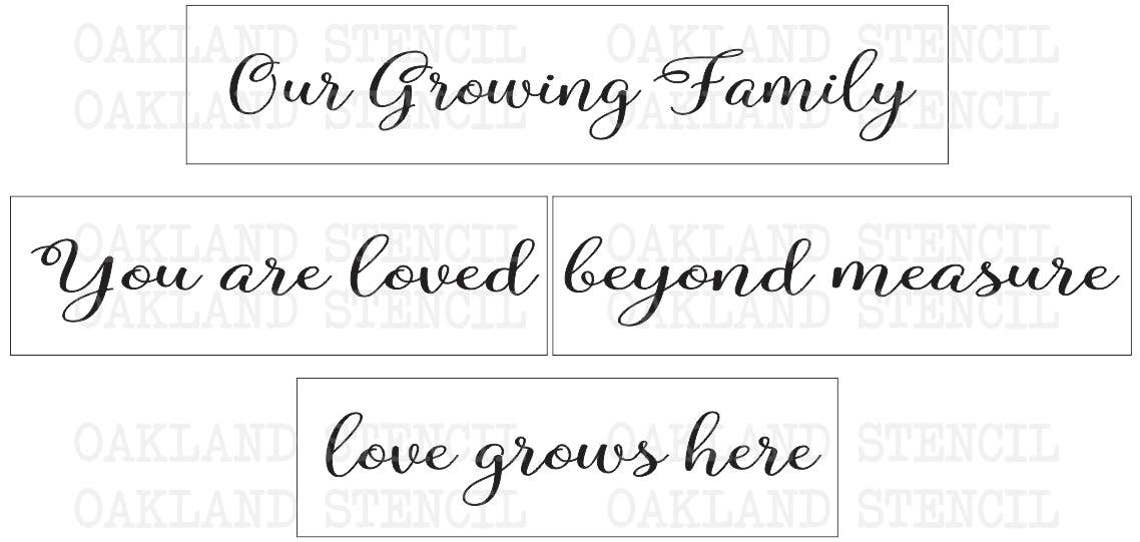 Growth Chart STENCIL Ruler REUSABLE 2.5" or 4" for Painting Large Wood ...