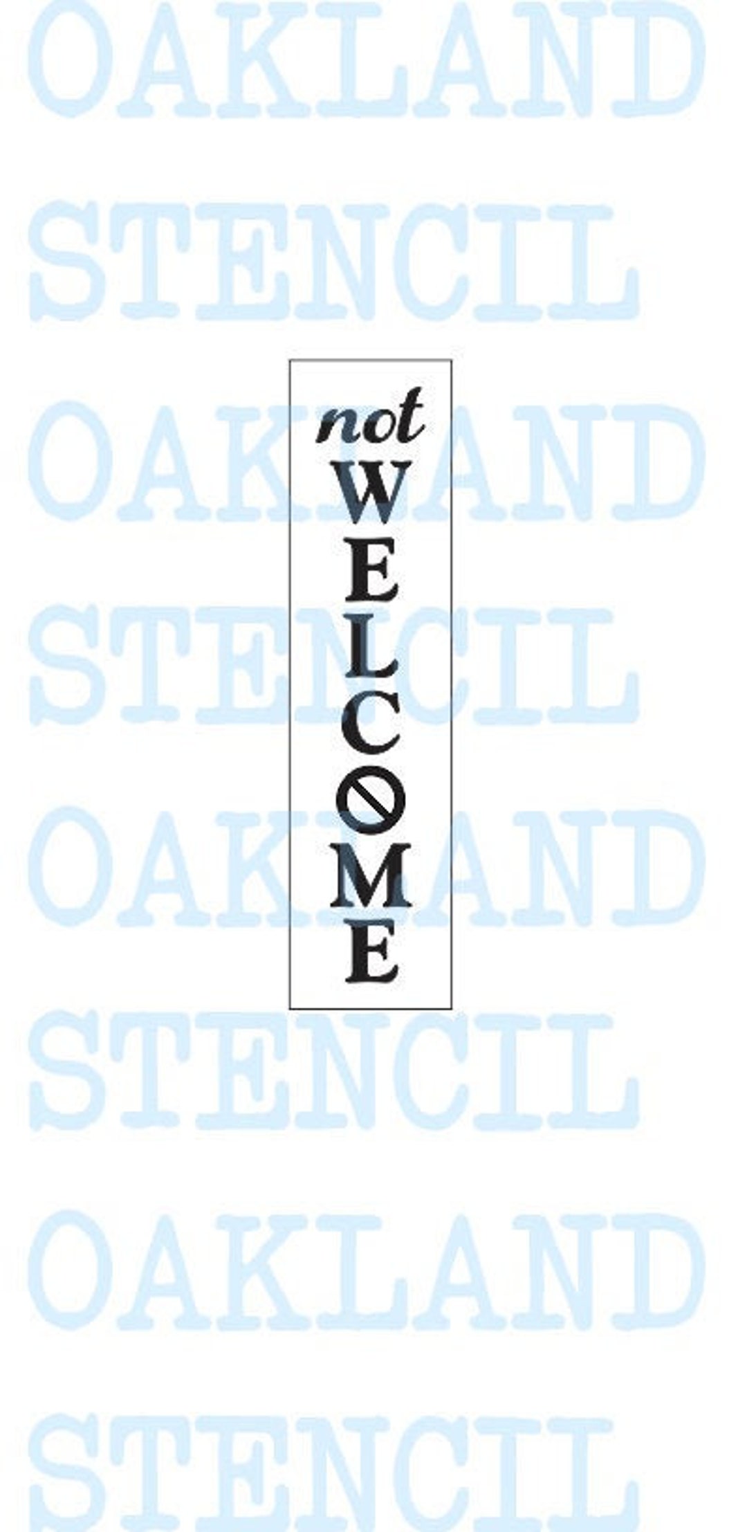 Not WELCOME STENCIL Vertical for Painting Porch Signs Entryway Walls ...