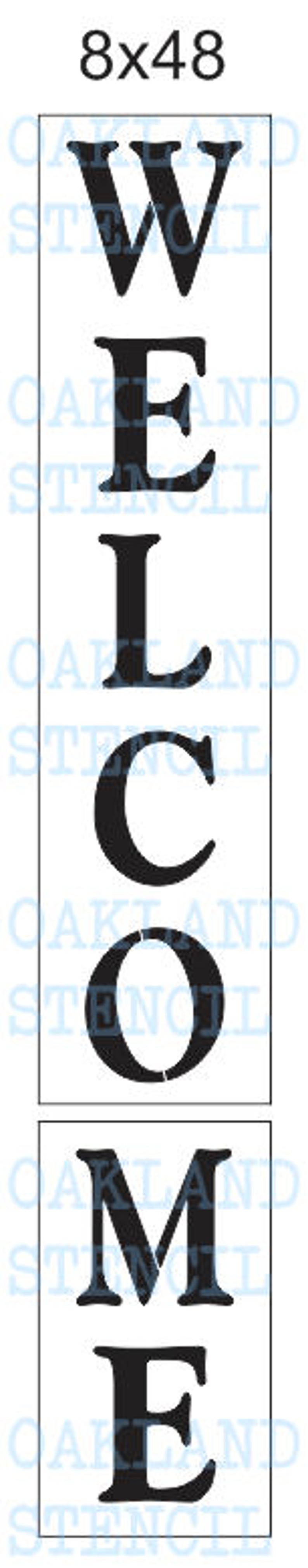 WELCOME STENCIL Vertical for Painting Porch Signs Entryway - Etsy