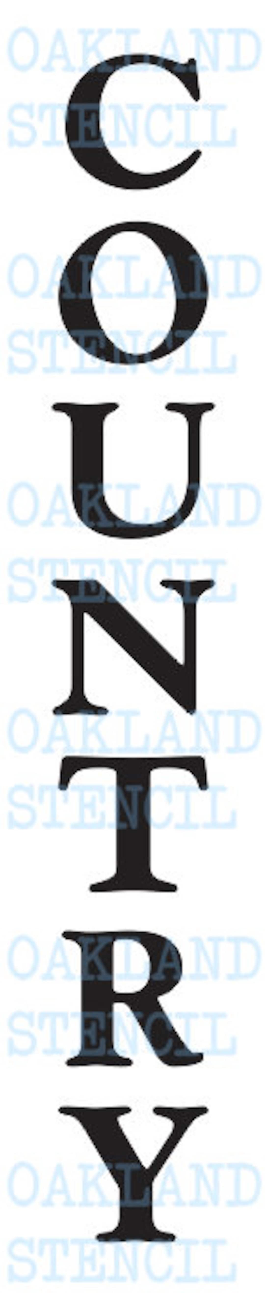 COUNTRY STENCIL Vertical for Painting Wood Signs Large Tall Porch ...
