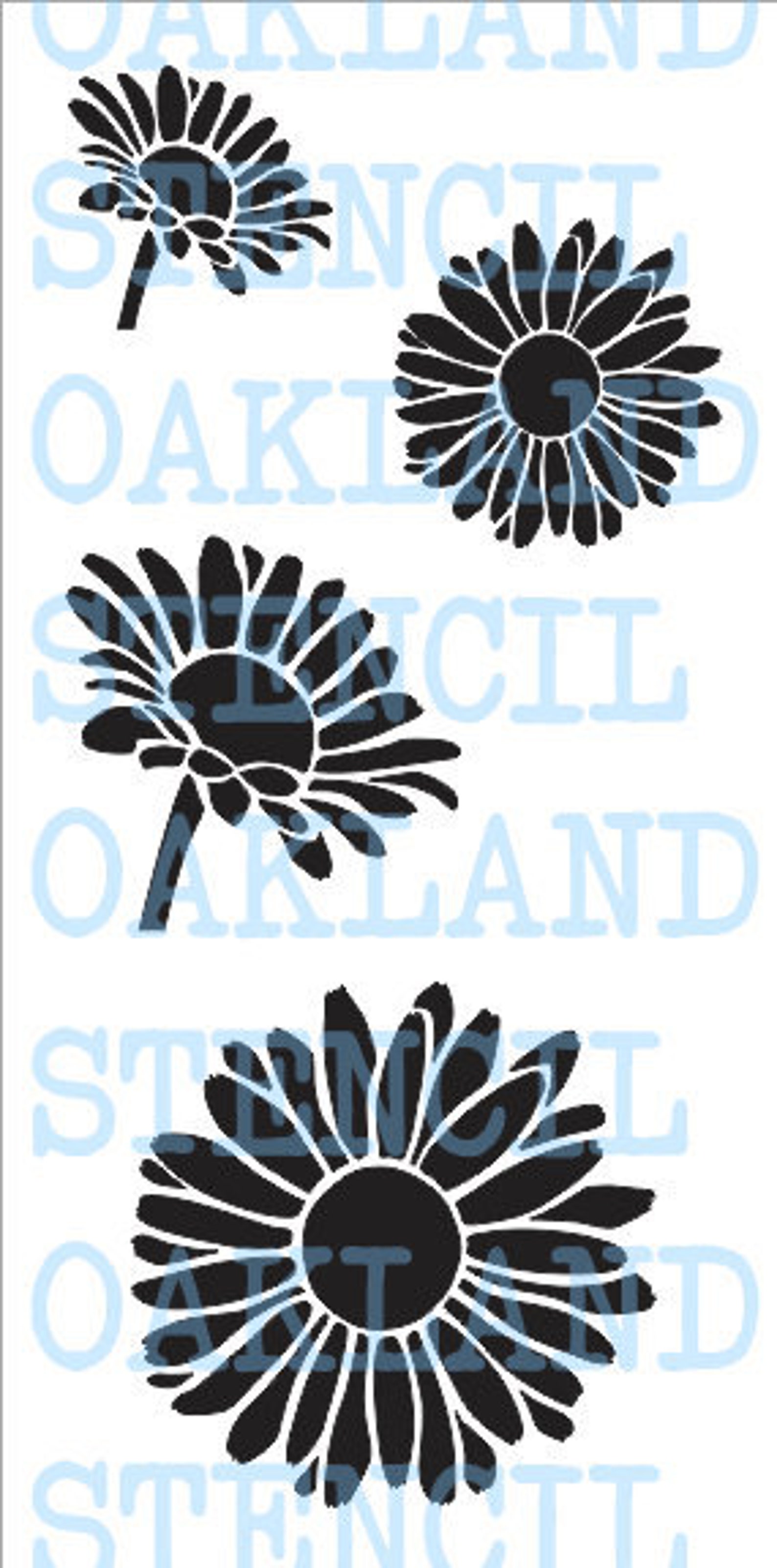 Daisy STENCIL Sheet With 4 Total Sizes 4 5 - Etsy