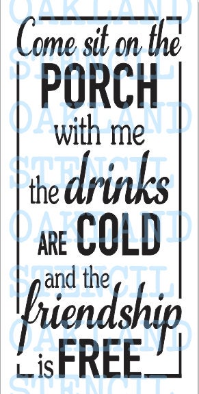 Come Sit Porch STENCIL for Painting Wood Signs Wood Walls | Etsy