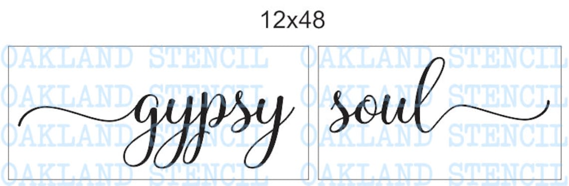 Gypsy Soul STENCIL 6x24 9x36 or | Etsy