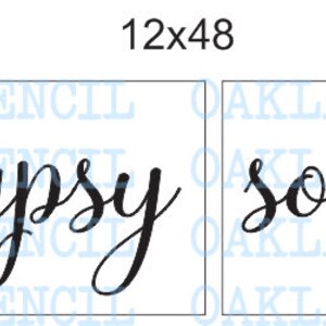 Gypsy Soul STENCIL 6x24 9x36 or - Etsy