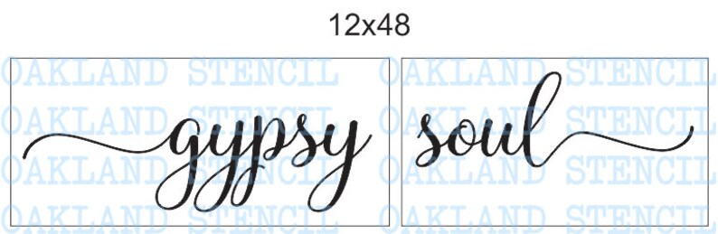 Gypsy Soul STENCIL 6x24 9x36 or | Etsy