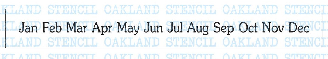 Months STENCIL Jan-dec for Painting Birthday Family Signs Wood Fabric ...