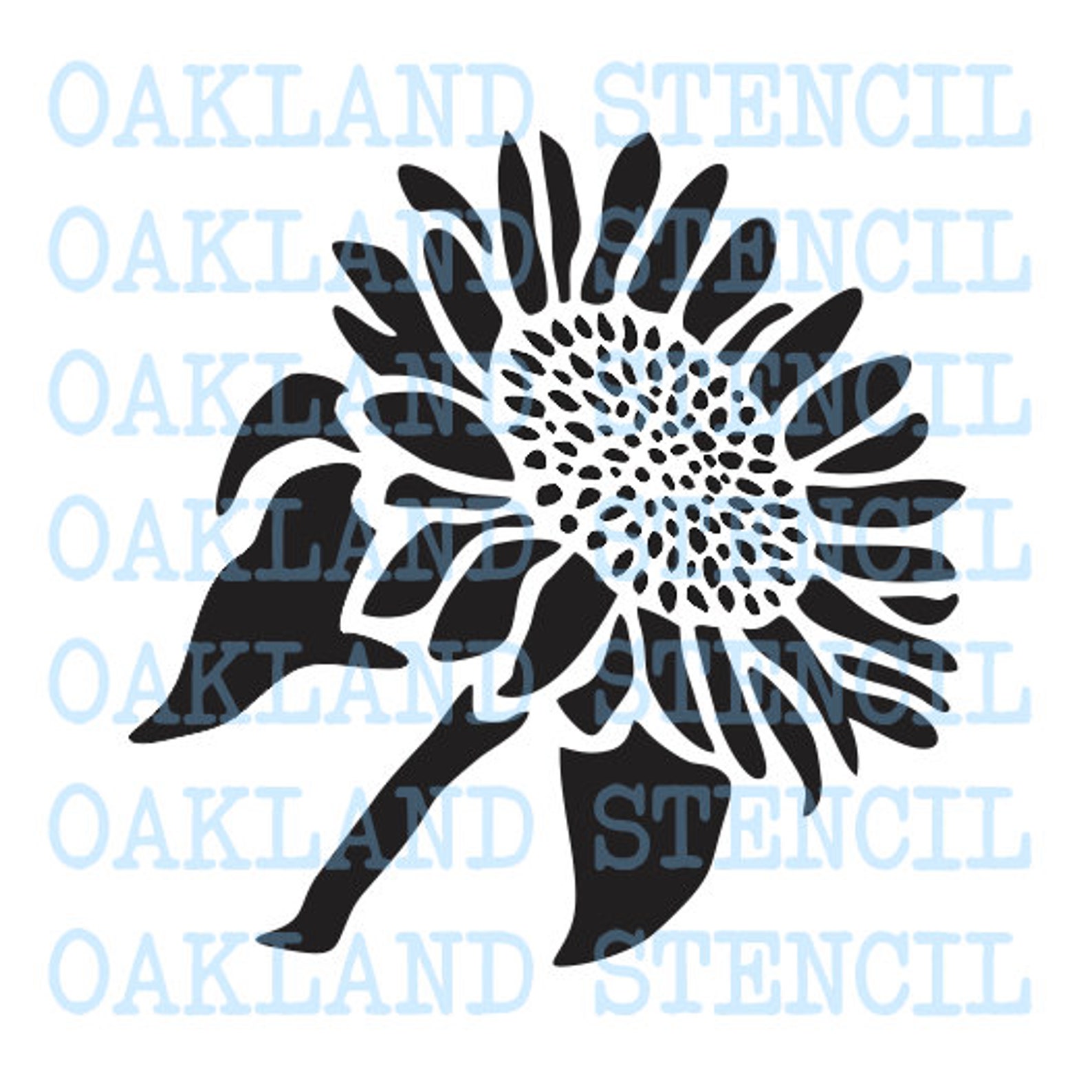 Sunflower STENCIL Side View 8 Sizes 6 20 for - Etsy