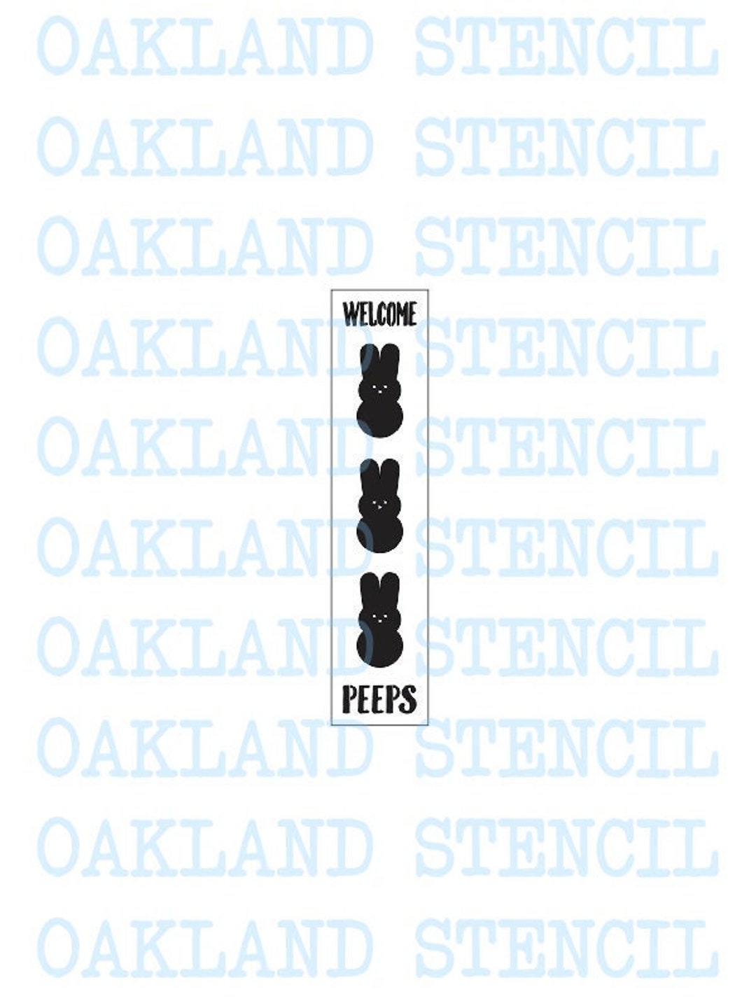 Welcome Peeps STENCIL Vertical Reusable for Painting Wood Signs Easter ...