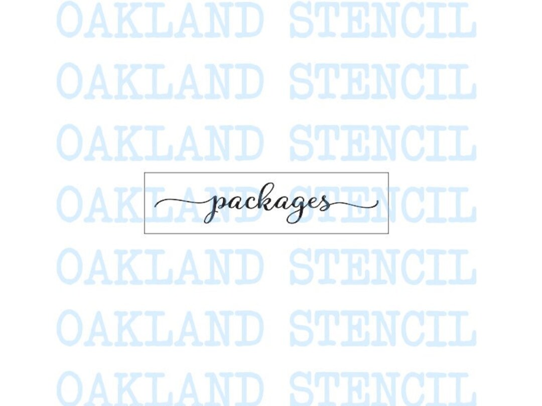 Packages STENCIL for Painting Wood Signs Mail Office Family Porch ...