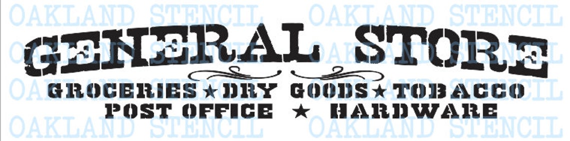 General Store STENCIL for Painting Signs Canvas Fabric Wood - Etsy