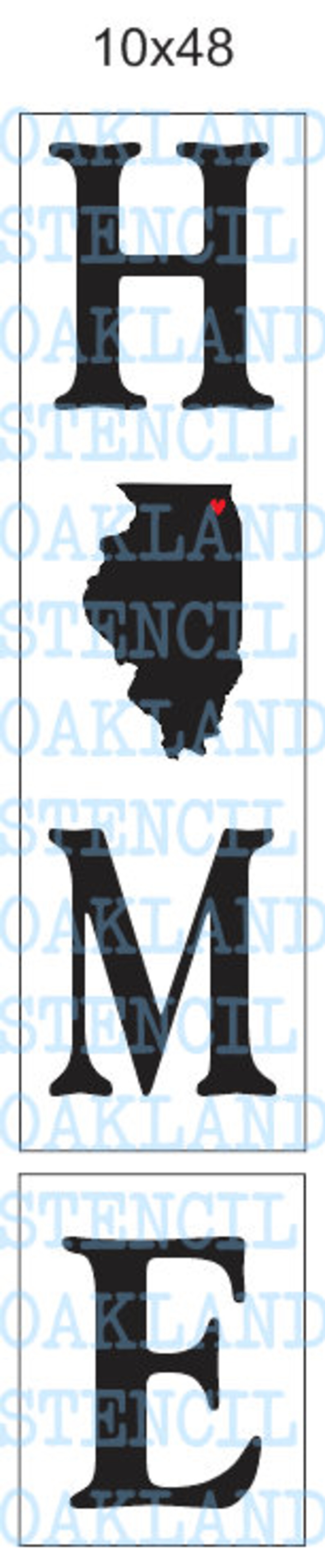 HOME STENCIL Vertical States for Painting Wood Signs Entryway Porch ...