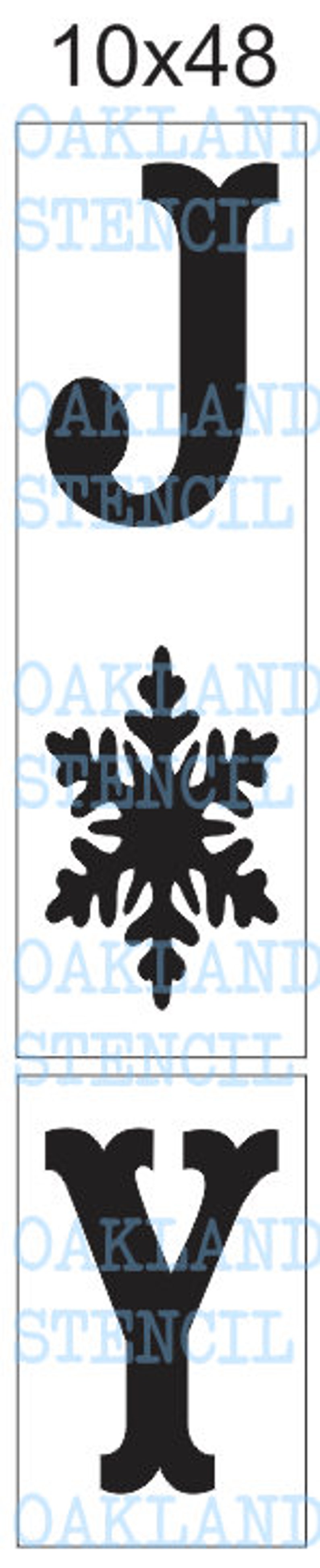 JOY STENCIL Vertical for Painting Wood Signs Large Tall Porch - Etsy