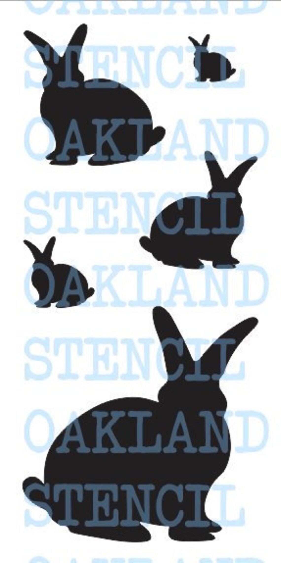 Bunny Rabbit STENCIL Front Facing 5 Sizes for Painting Signs - Etsy