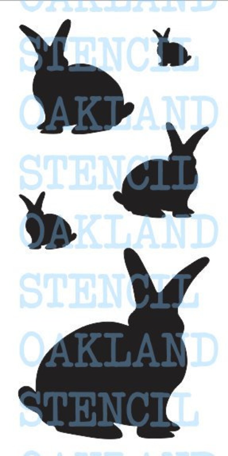 Bunny Rabbit STENCIL Front Facing 5 Sizes for Painting Signs - Etsy