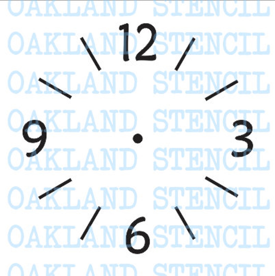 Clock STENCIL Reusable for Painting/making Your Own Clock Signs Wall ...
