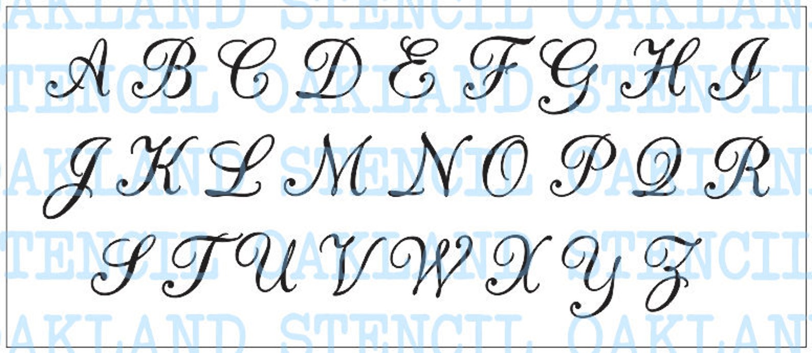 Script Monogram STENCIL Letter for Painting Wood Signs Fabric - Etsy