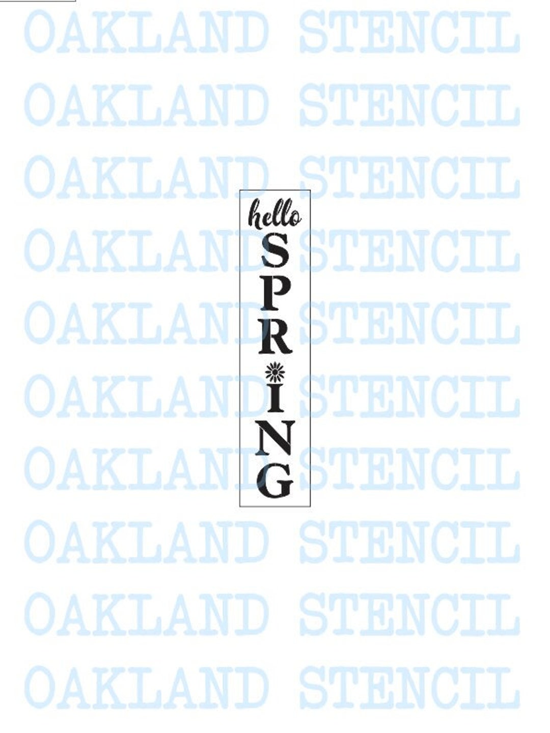 Hello Spring STENCIL Reusable Vertical for Painting Wood Porch Signs ...
