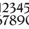Number STENCIL Script Font 0-9 for Painting Wood Signs Wedding Tables ...